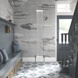 DeLonghi 2000mm x 302mm 3972BTU Traffic White Vertical 3 Column ...