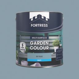 Fortress 2.5Ltr Sky Blue Matt Garden Paint - Screwfix