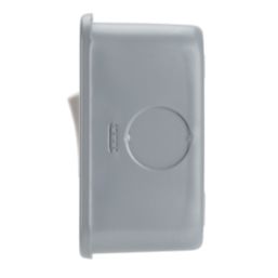 Contactum 10AX 2-Gang 2-Way Metal Clad Light Switch with White Inserts ...