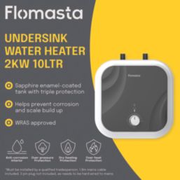 Flomasta Electric Water Heater 2kW 10Ltr - Screwfix