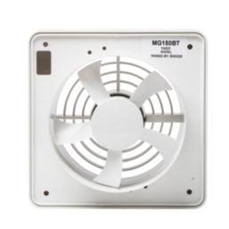 Manrose MG150BT 150mm (6") Axial Kitchen Extractor Fan with Timer White ...