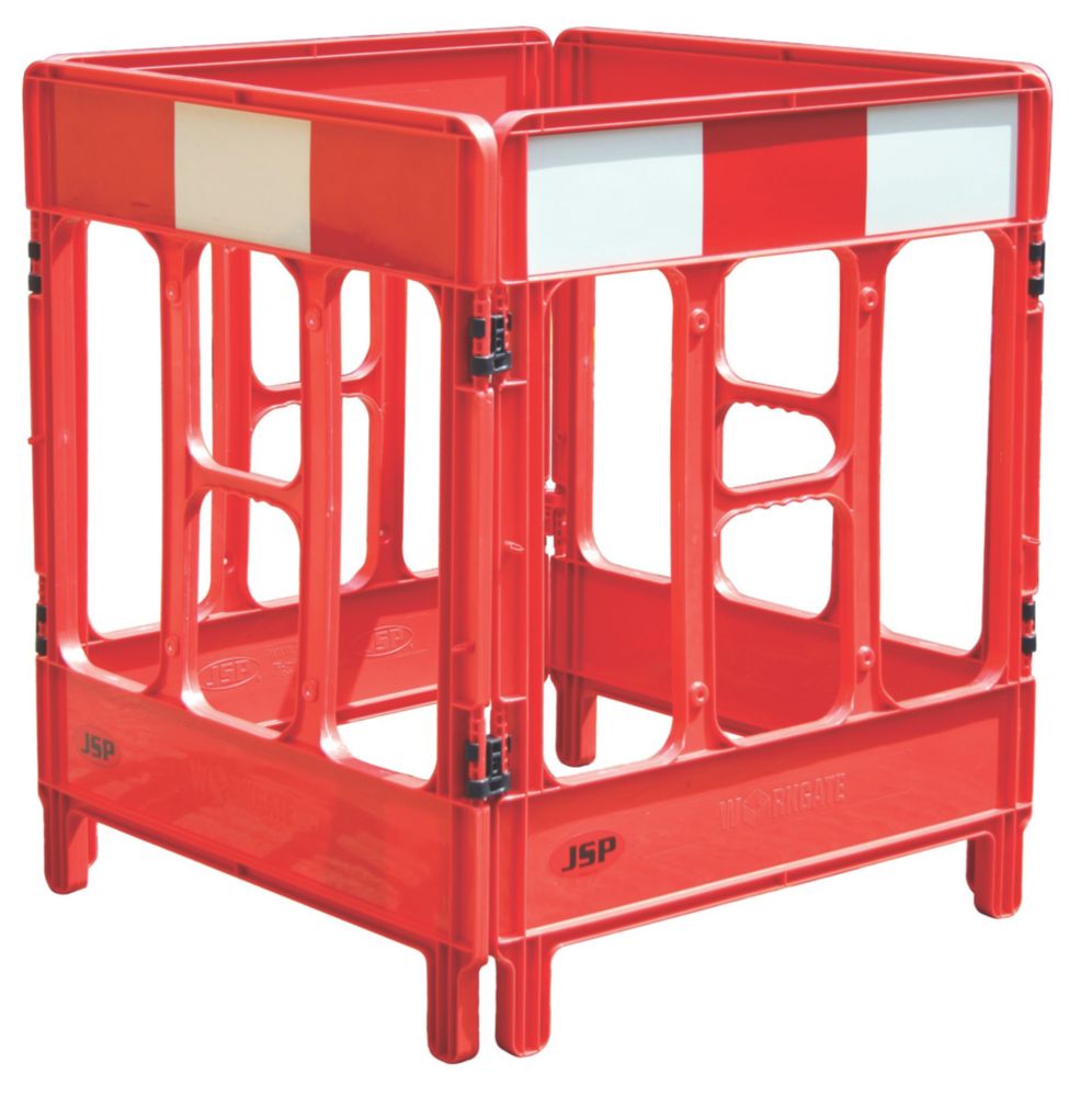 JSP Workgate 4-Gate Barrier Red 838mm | Barriers | Screwfix.com