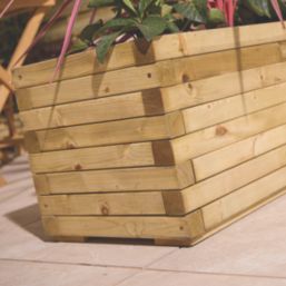 Rowlinson Heritage Rectangular Planter Natural 40cm x 94.5cm x 37cm - Screwfix