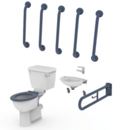 Nymas Doc M Close-Coupled Toilet Pack Dark Blue 13 Piece Set - Screwfix