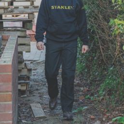 Stanley Derby Trousers Black 34" W 31" L - Screwfix