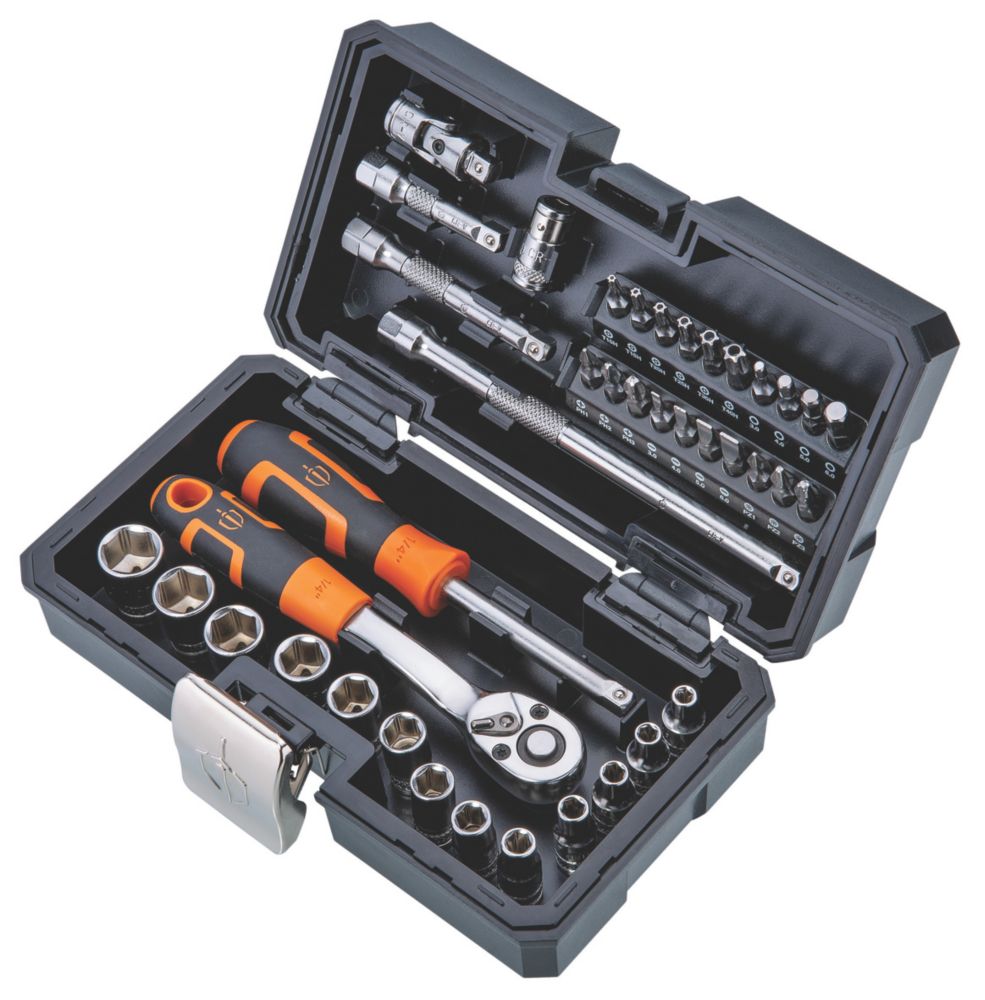 Magnusson 1/4" Drive Standard Socket Set 40 Pieces - Screwfix