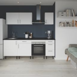 Pragma 3-Drawer Matt White 400mm x 590mm x 860mm Flat Packed Kitchen ...