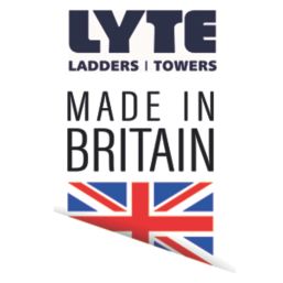 Lyte Fibreglass 2.74m 10 Step Platform Step Ladder With Handrail - Screwfix