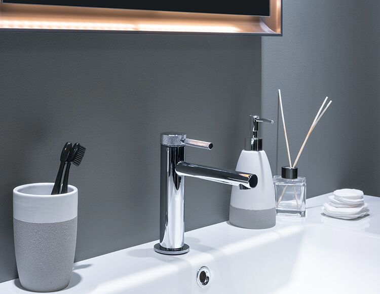 Modern Taps Nes Home Blossom Modern Set Of Two Round Basin Taps